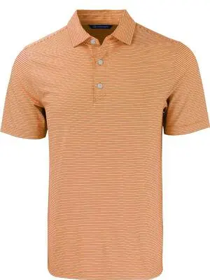 Cutter & Buck Forge Double Stripe Recycled Blend Polo - College Orange/white