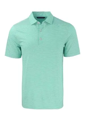 Cutter & Buck Forge Double Stripe Recycled Blend Polo - Fresh Mint/white