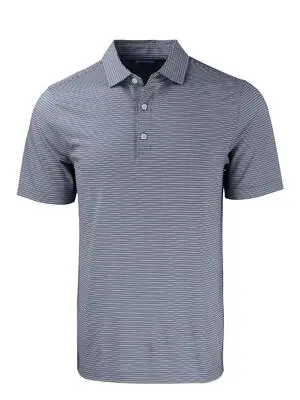 Cutter & Buck Forge Double Stripe Recycled Blend Polo - Navy Blue/white