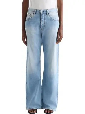 Acne Studios Loose Fit Wide-leg Jeans - Light Blue