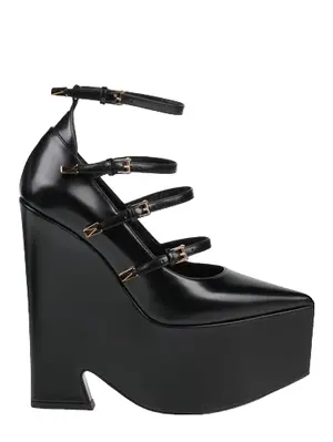 Versace Pumps In Calfskin - Black