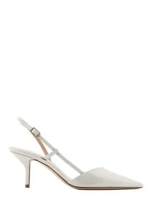 Giorgio Armani Leather Slingbacks - Beige