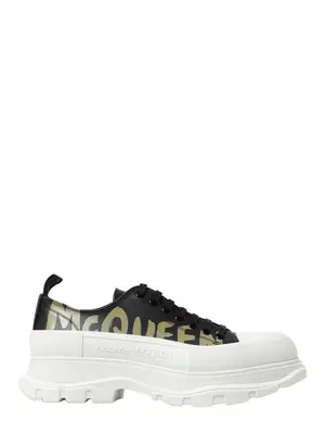Alexander McQueen Tread Slick Nappa Leather Sneakers - Black