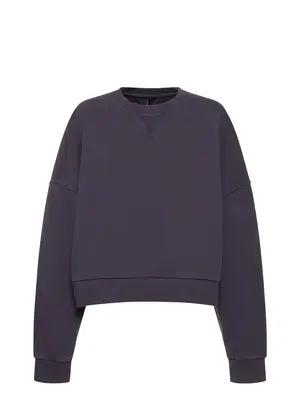 ENTIRE STUDIOS ENTIRE STUDIOS Washed Cotton Crewneck Sweatshirt Blue