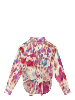 MARANT ETOILE Nath Shirt Beige/raspberry