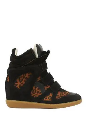 Isabel Marant Bekett Wedge Sneakers - Leopard