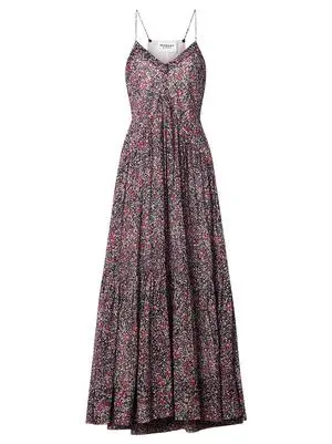 MARANT ETOILE Sabba Floral Print Dress - Crushed Berry