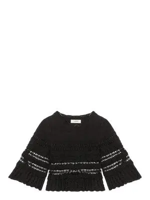 MARANT ETOILE Frizy Crochet Top Black