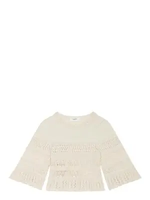 MARANT ETOILE Frizy Crochet Top Ecru