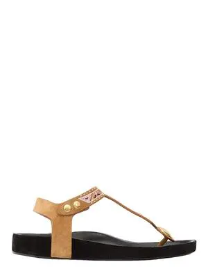 Isabel Marant Enore Suede Sandals - Cognac