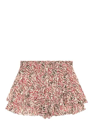 MARANT ETOILE Sornel Printed Shorts Raspberry