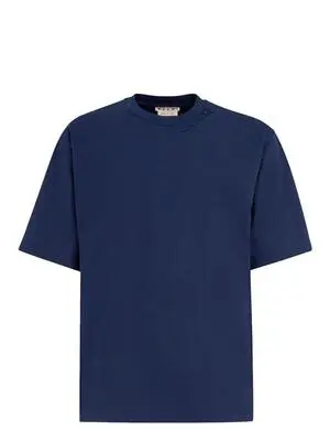 Marni Logo-patch Cotton T-shirt - Blue
