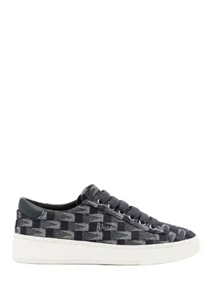 Bally Geometric-print Leather Sneakers - Blue
