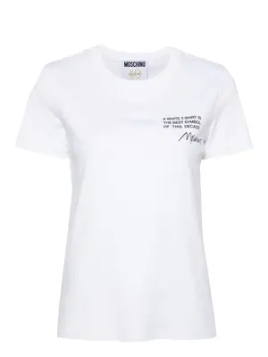 Moschino Print Organic Cotton T-shirt - White
