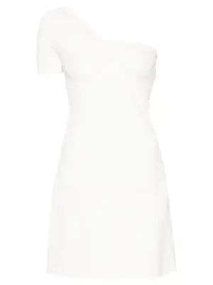 COURREGES Courrèges One-Shoulder Twist Crepe Minidress