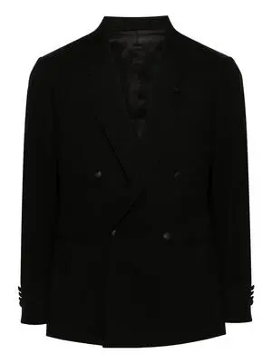 LARDINI Double-breasted Blazer - Black