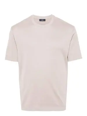 Herno Logo-plaque Cotton T-shirt Brown