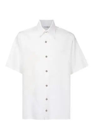 AMIR SLAMA Embroidered Short-sleeve Shirt - White