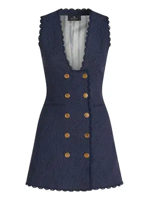 Etro Paisley-jacquard Waistcoat - Blue