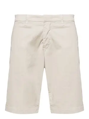 FAY Logo-patch Bermuda Shorts - Neutrals