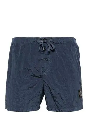 Stone Island Stone Island Logo-Patch Swim Shorts Blue
