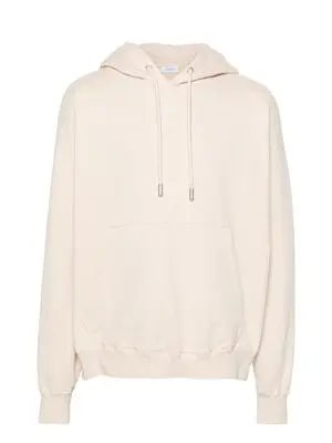 Off-White Arrows-embroidered Cotton Hoodie - Neutrals