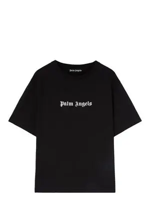 Palm Angels Logo-print Cotton T-shirt Black