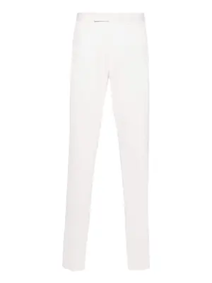Zegna Twill Stretch-cotton Trousers - White