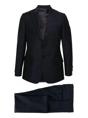 LARDINI Single-breasted Wool Blend Suit - Blue