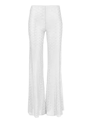 Missoni Zigzag-woven Flared Trousers - Silver