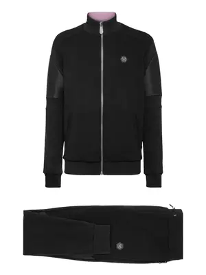 Philipp Plein Logo-appliqué Panelled Tracksuit - Black