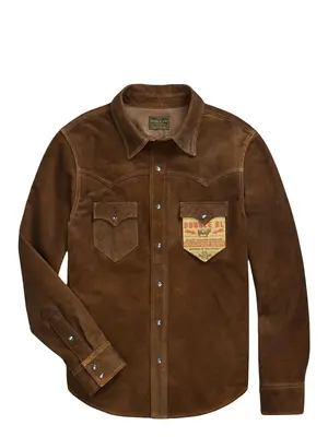 Ralph Lauren Suede Shirt Jacket - Brown