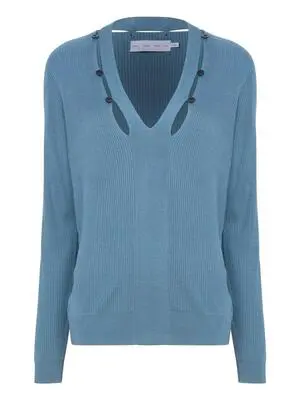 Proenza Schouler White Label Elsie Cut-out Jumper - Blue
