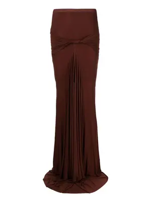 Rick Owens High-waisted Draped Maxi Skirt - Red