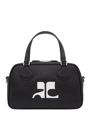 COURREGES Re-edition Leather Bowling Bag - Black