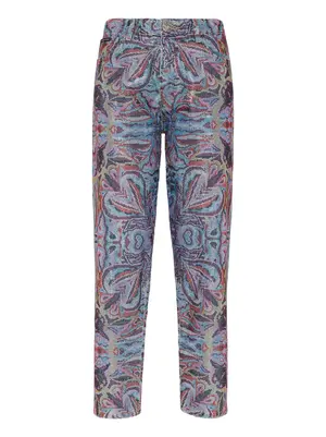 Philipp Plein Crystal Circus Cropped Jeans - Blue