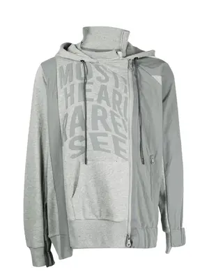 MOSTLY HEARD RARELY SEEN Logo-print Hoodie - Grey