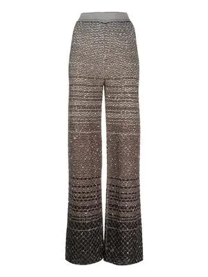 Missoni Sequin-embellished Straight-leg Trousers - Black