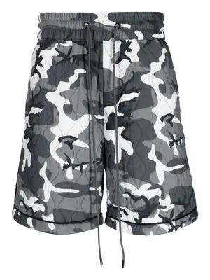 MOSTLY HEARD RARELY SEEN Quilted Camouflage Shorts - Multicolour