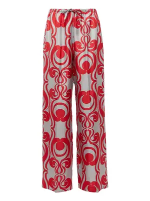 Dries Van Noten Printed Wide-leg Silk Pants - Multicoloured