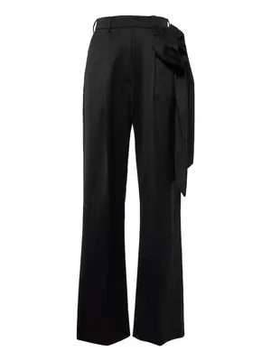 Simone Rocha Floral-appliqué Straight Pants - Black