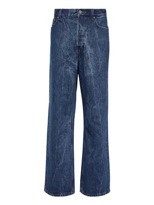 Dries Van Noten Marble-wash Wide-leg Jeans - Blue