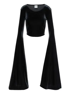 Vetements Velvet Crop Top - Black