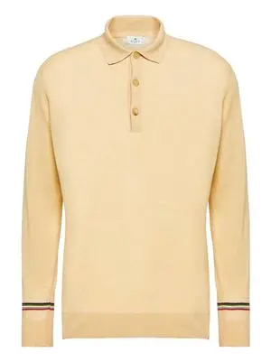 Etro Linen And Cotton Polo Sweater - Beige