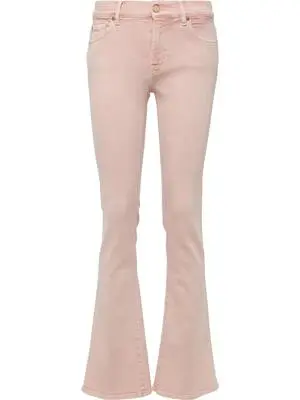 7 For All Mankind 7 FOR ALL MANKIND Mid-Rise Bootcut Jeans Pink