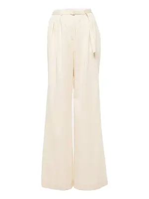 JOSEPH Tunis High-rise Wide-leg Pants - White