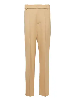 TOD'S Virgin Wool Straight Pants - Brown