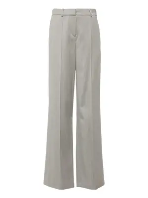 Magda Butrym Mid-rise Wool Straight Pants - Grey