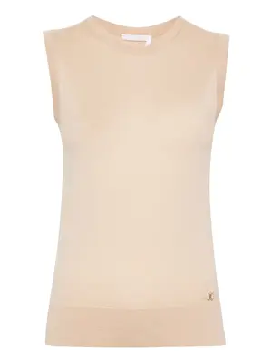 Chloé Sleeveless Wool Jumper - Neutrals