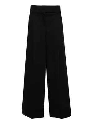 Pinko High-waisted Wide-leg Trousers - Black